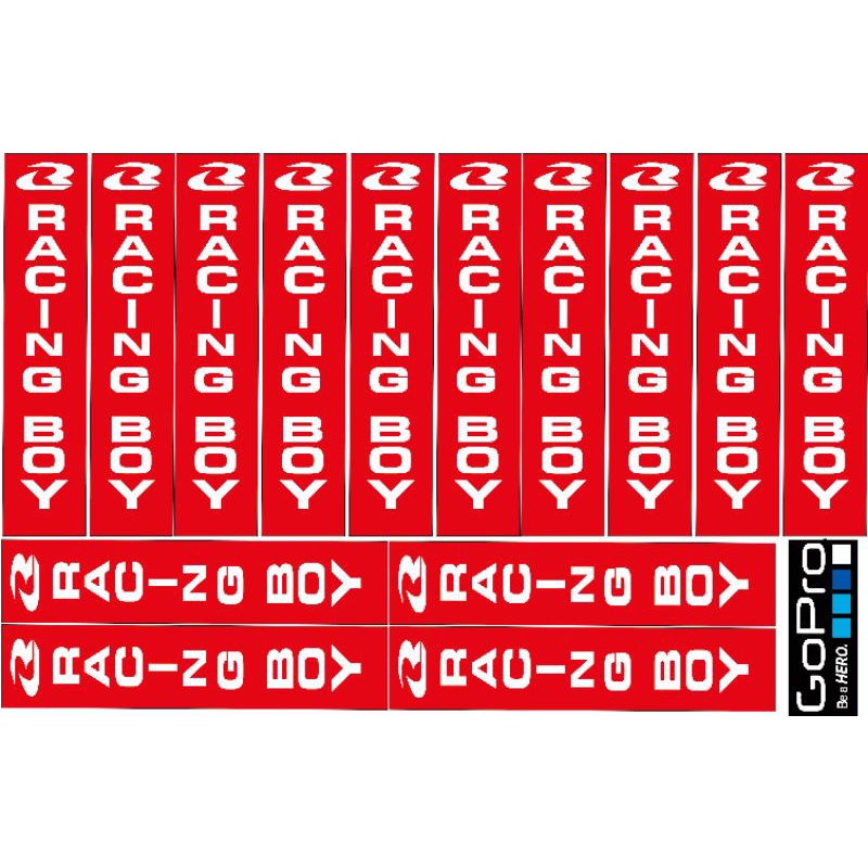 Jual STICKER RACING BOY PANJANG SHOCK UKURAN 2,5 X 12 CM | Shopee Indonesia