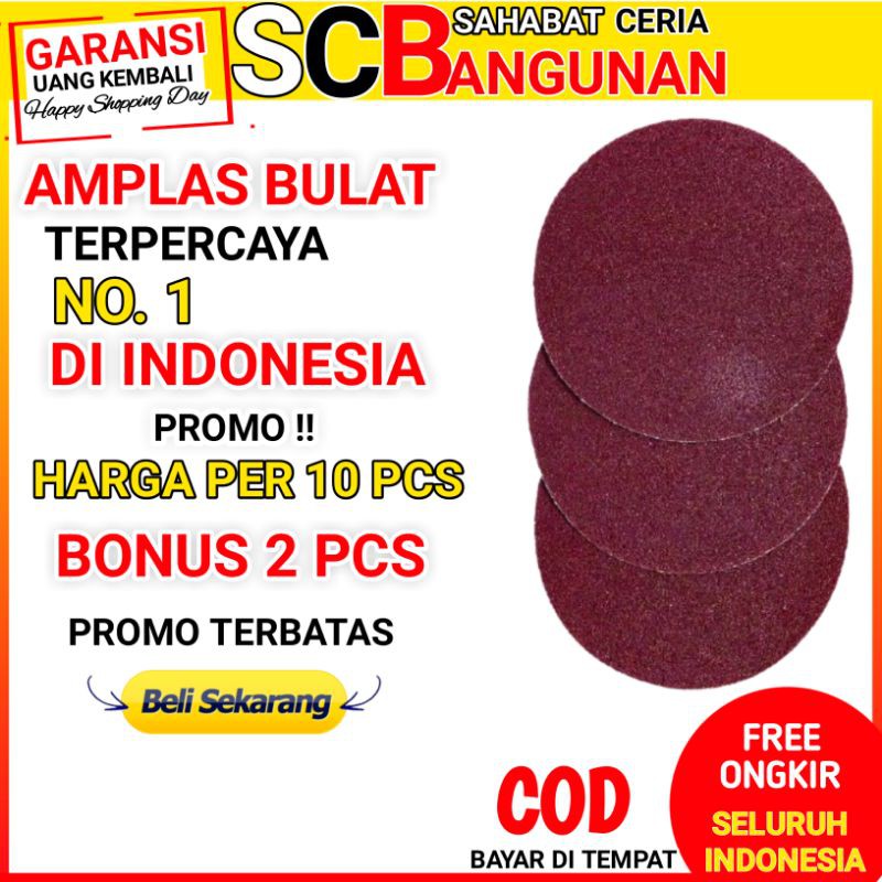 Jual Amplas Bulat Gerinda Grenda Grinda Velcro Alat Peralatan Tukang ...