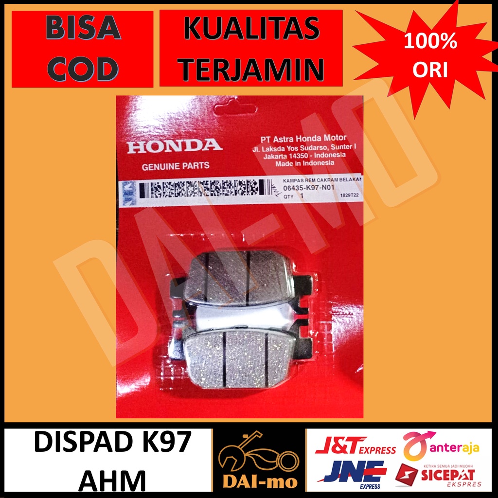 Jual Dispad Belakang PCX AHM Kampas Rem Belakang PCX AHM Honda Genuine ...