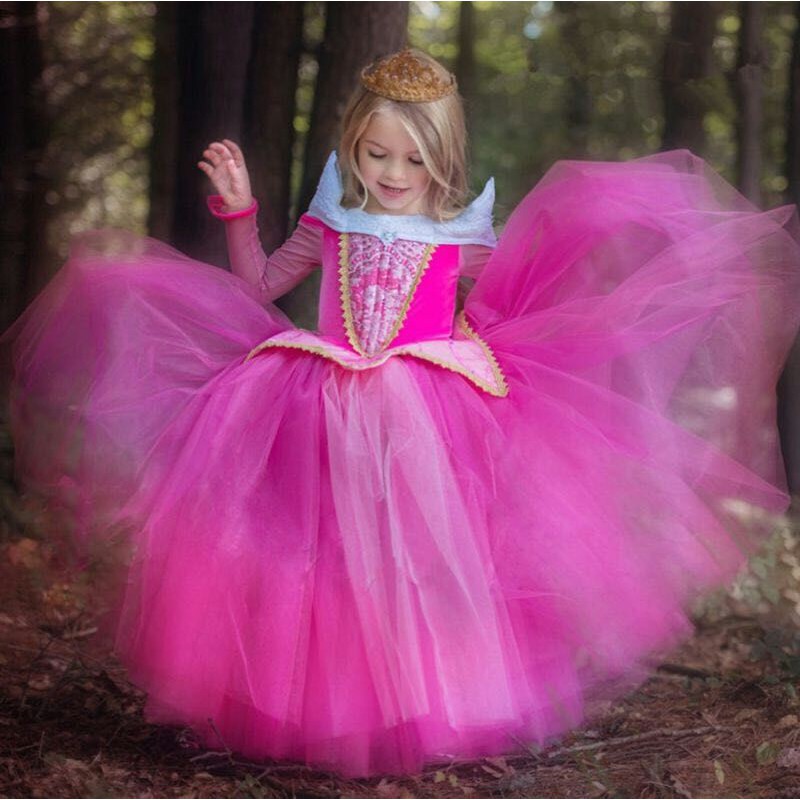 Jual Baju Anak Dress Kostum Princess Aurora Pink | Shopee Indonesia
