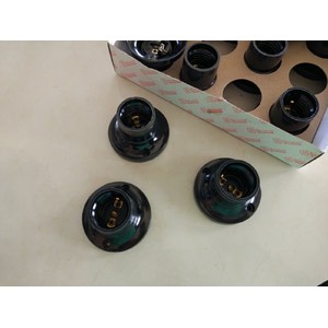 Jual Fitting Lampu / Fiting / Rumah Lampu Plafon / Tempel Hitam Polos ...