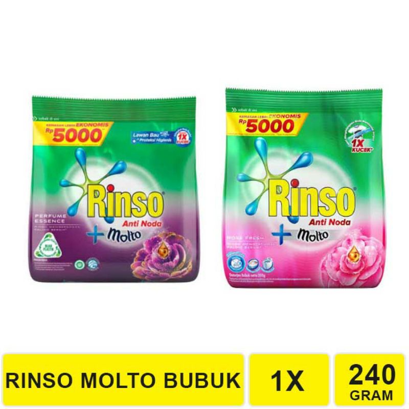 Jual rinso bubuk anti noda berat 240 gr | Shopee Indonesia
