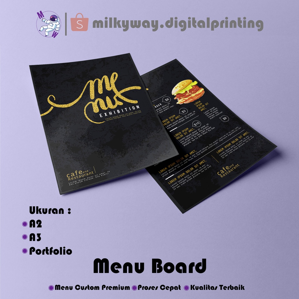Jual PAPAN MENU/MENU BOARD CUSTOM UTK RESTORAN/CAFE/COFFEE SHOP/KEDAI ...