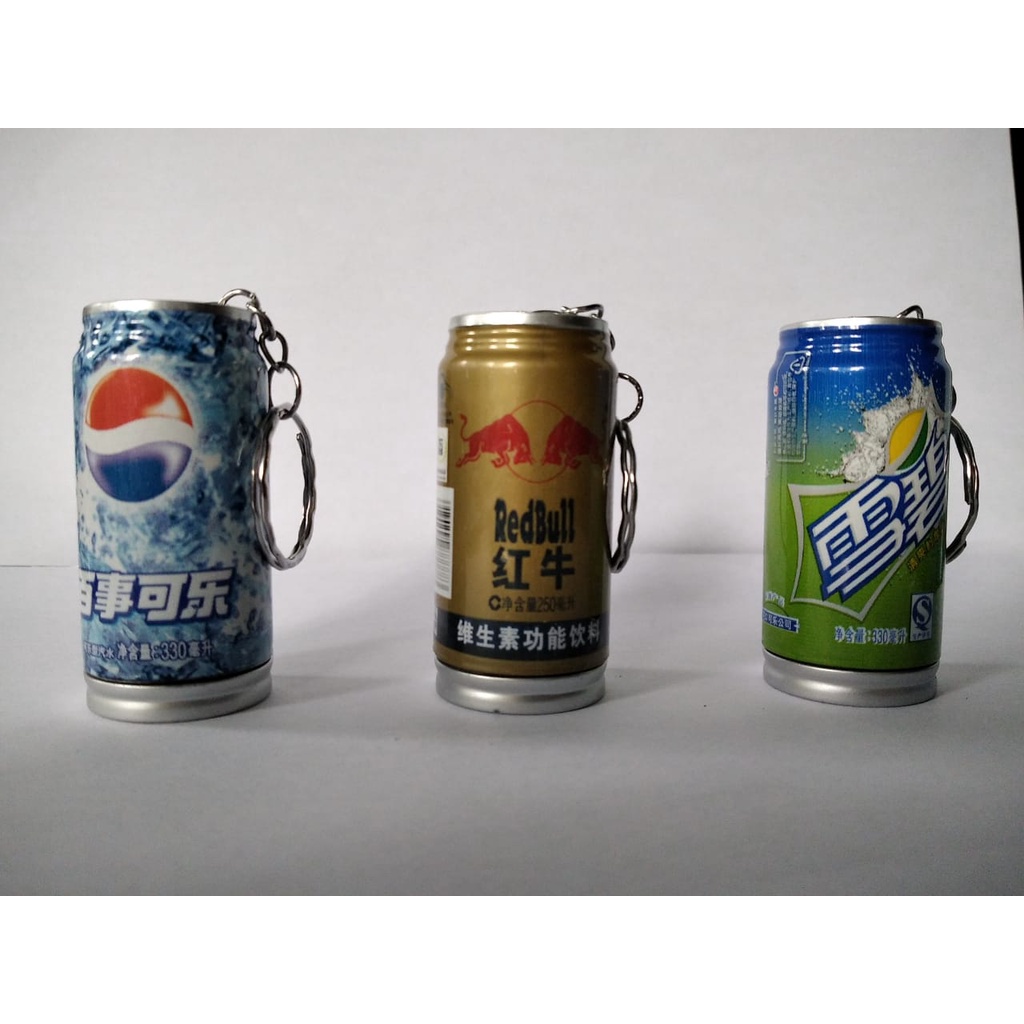 Jual GANTUNGAN KUNCI MINUMAN KALENG SPRITE PEPSI REDBULL | Shopee Indonesia
