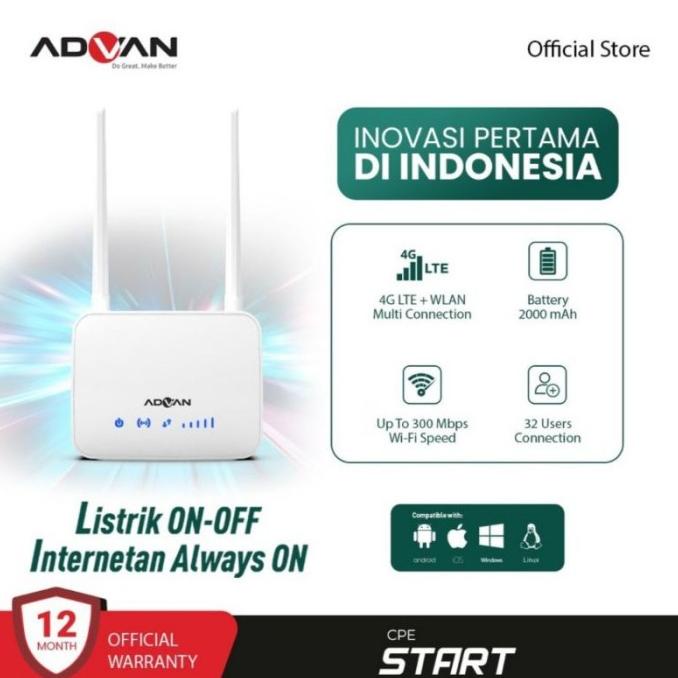 Jual ADVAN CPE START Mifi Wifi Router Modem 4G Unlock All GSM Murah ...