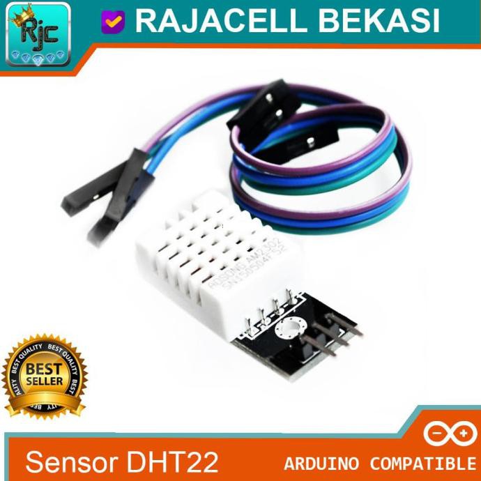 Jual DHT22 SENSOR TEMPERATURE & HUMIDITY / SENSOR SUHU & KELEMBAPAN ...