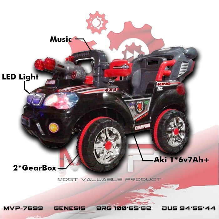 Jual MVP7699 Genesis Mainan Kendaraan Anak Mobil Aki Mobilan Ride On ...