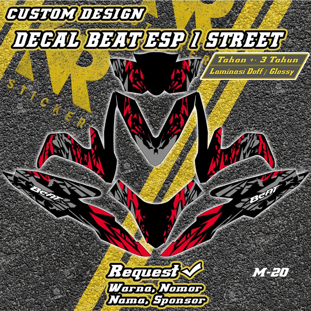 Jual Stiker Decal Fullbody Beat Esp / Beat Street 2017-2019 | Custom ...