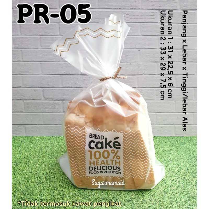 Jual Plastik Kemasan PR 05 (1pak =10pcs) Bungkus Roti Tawar Kemasan kue ...