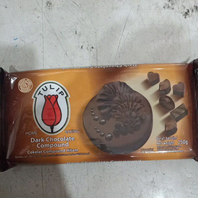 Jual TULIP DARK COMPOUND CHOCOLATE 225GR | Shopee Indonesia