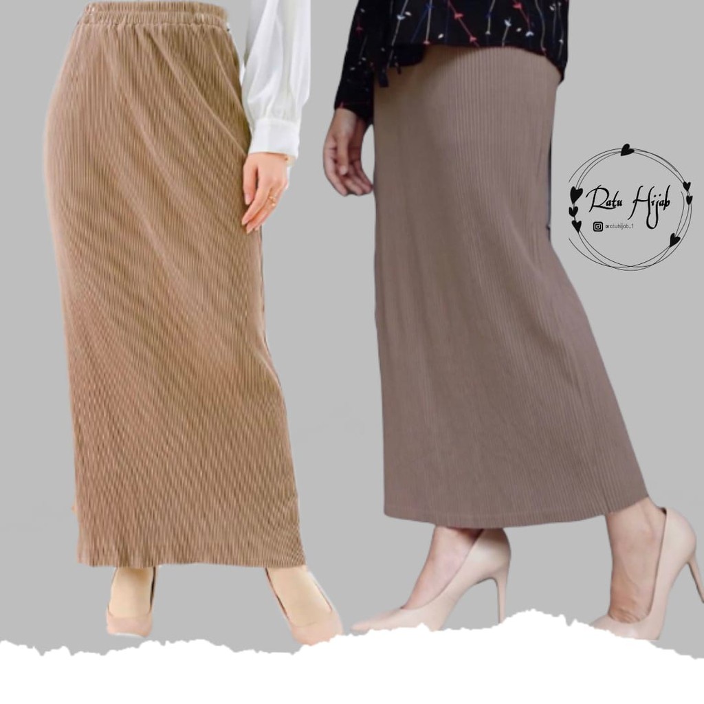 Jual YURE SKIRT PLEATS LIDI ROK SPAN PLISKET KANTOR FORMA ROK SEPAN LIDI. | Shopee Indonesia