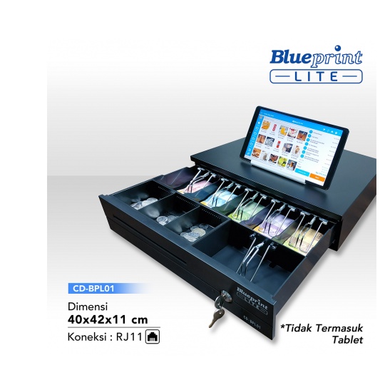 Jual CASH DRAWER BLUEPRINT CD-BPL01 (40x42x11Cm) / cashdrawer BLUEPRINT ...