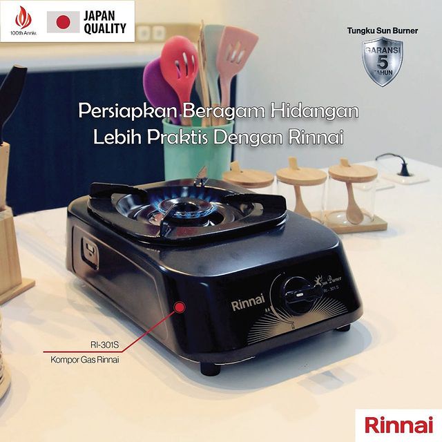 Jual RINNAI RI 301s Kompor Gas 1 Tungku 301 S | Shopee Indonesia