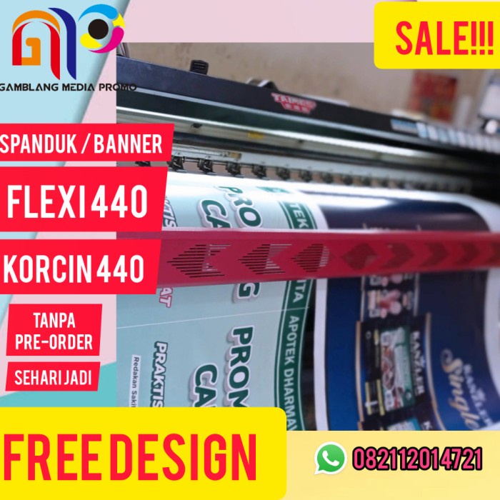 Jual Cetak Spanduk/ Print Banner/ Baliho Online Murah Flexy Korcin 440 Keren | Shopee Indonesia