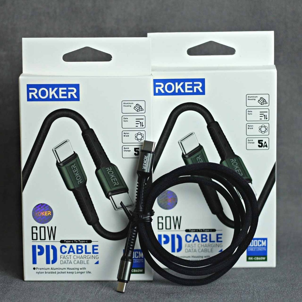 Jual Kabel Data Roker Type-C 5A/60W Fast Charging | Shopee Indonesia