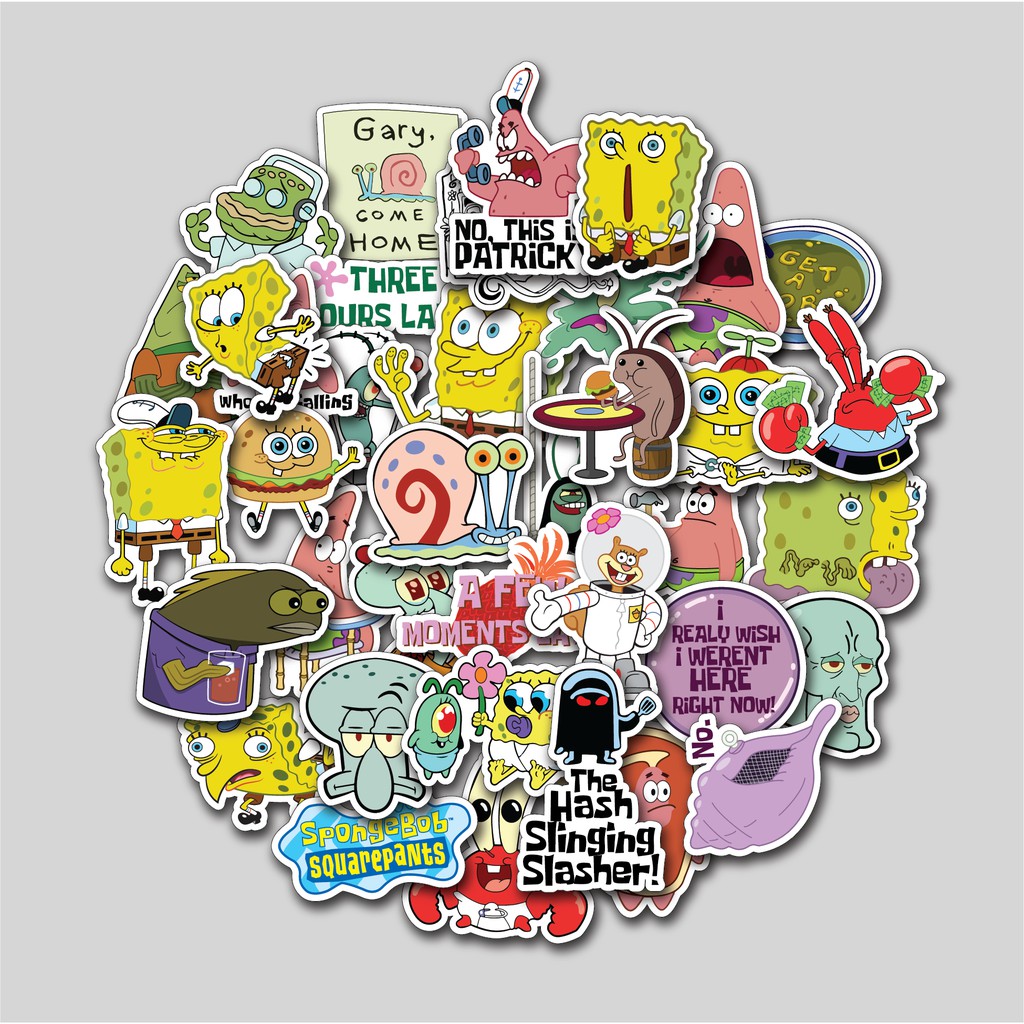 Jual STICKER PACK SPONGEBOB SQUAREPANTS | STICKER TUMBLER | STIKER ...
