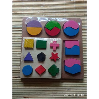 Jual PUZZLE FRAKSI CHUNKY GEOMETRI JUMBO/ PUZZLE PECAHAN TIMBUL /PUZZLE ...