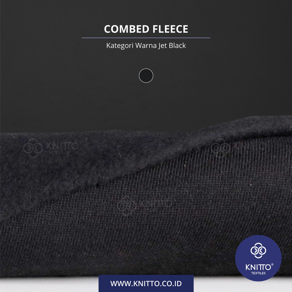 Jual BAHAN JAKET KAIN COTTON COMBED FLEECE WARNA JET BLACK ( BAHAN ...