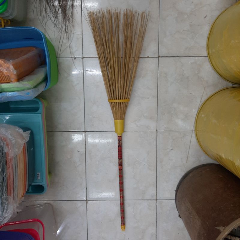Jual Sapu Lidi Lakop Gagang Panjang Taman Gepeng Plastik | Shopee Indonesia