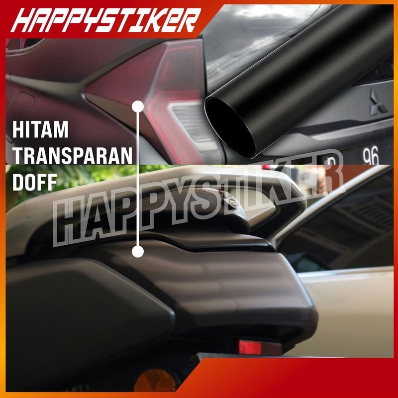Jual Sticker Hitam transparan doff / skotlet hitam hybrid / sticker ...
