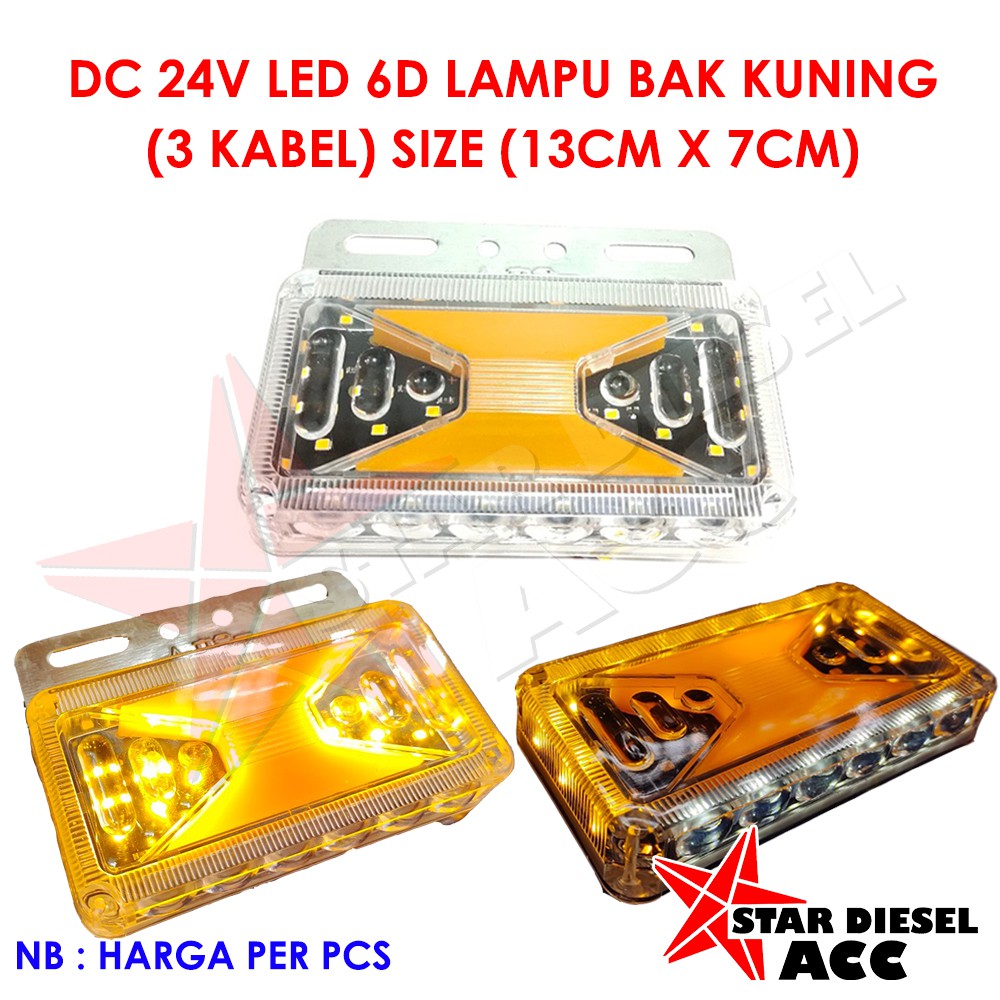 Jual LAMPU VARIASI TRUK 24V LAMPU BAJING LED 6D PETAK KUNING LAMPU HINO LAMPU COLT DIESEL LAMPU ...
