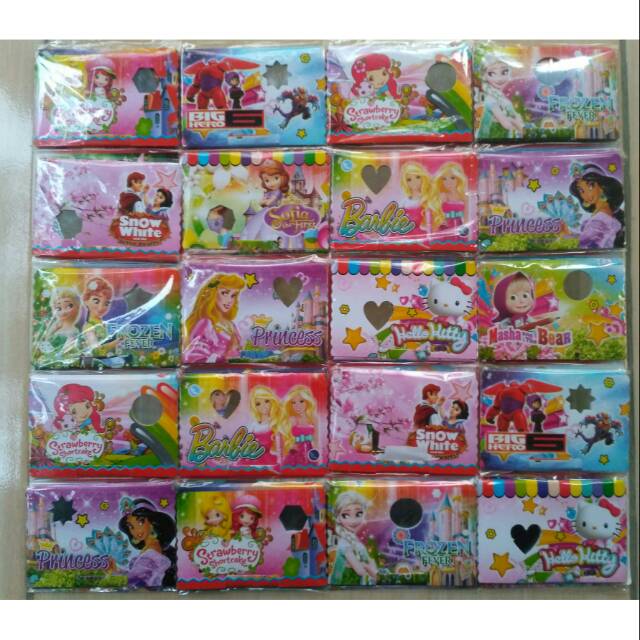Jual Mainan Dompet anaka Karakter Frozen, Barbie , princess ada kaca ...