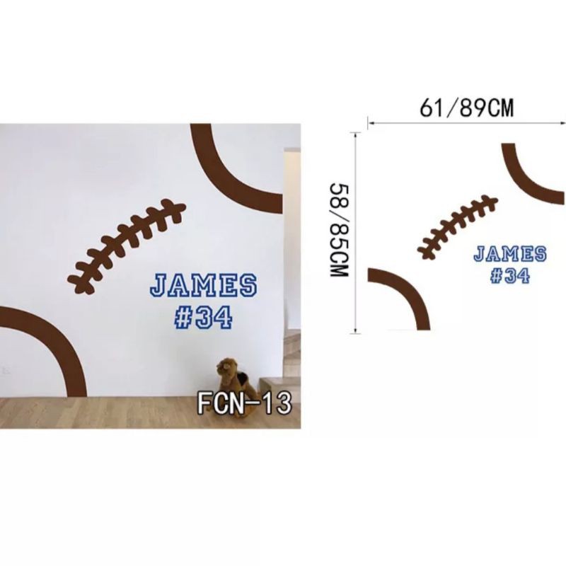Jual Stiker Dinding Kamar Tidur Anak Cowok Tema Sepak Bola Wall Sticker ...