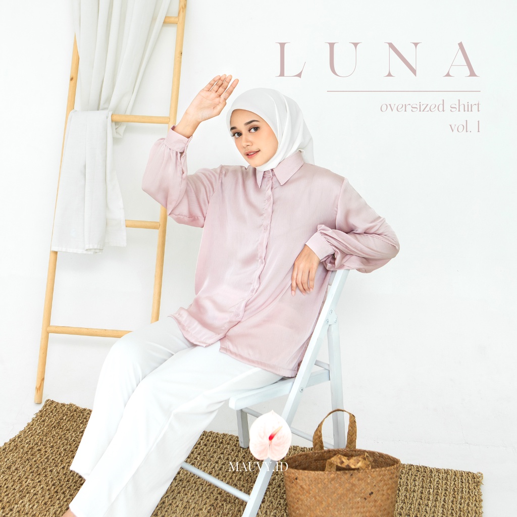 Jual Luna Shirt by Mauvy (Oversized Shirt Big Size Friendly) | Shopee ...