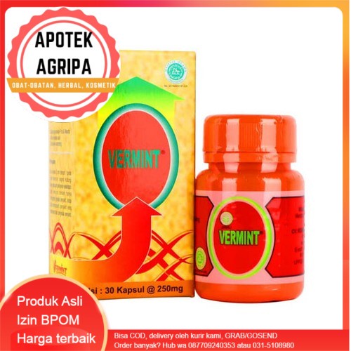 Jual Vermint 30 Kapsul / Kapsul Cacing / Obat Tipus / Demam | Shopee ...