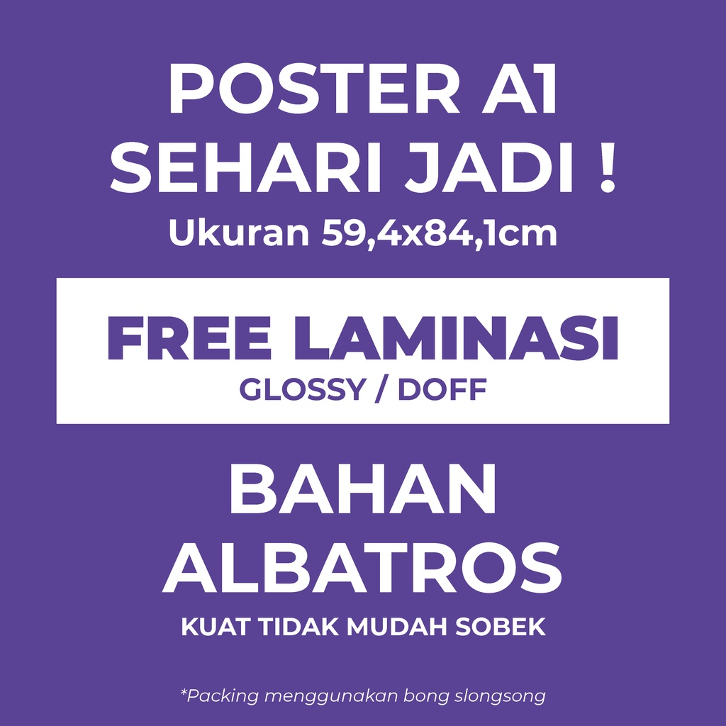 Jual POSTER A1 BAHAN ALBATROS INDOOR PRINTING | Shopee Indonesia