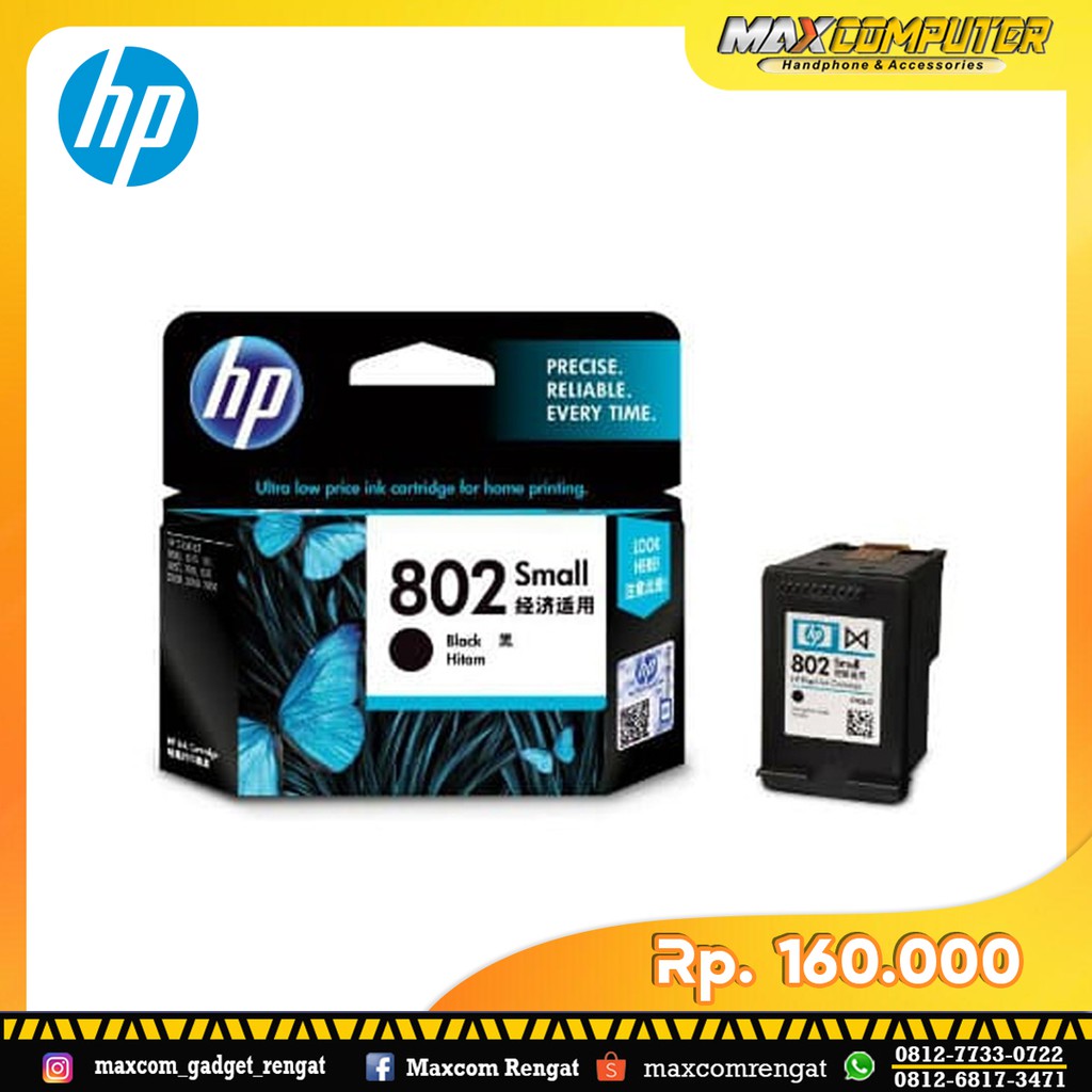 Jual Catridge Hp 802 Color / Black | Shopee Indonesia