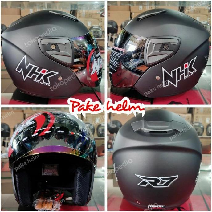 Jual HELM NHK R7 GUN METAL DOF NHK R 7 NHK HALF FACE ON SALE | Shopee ...