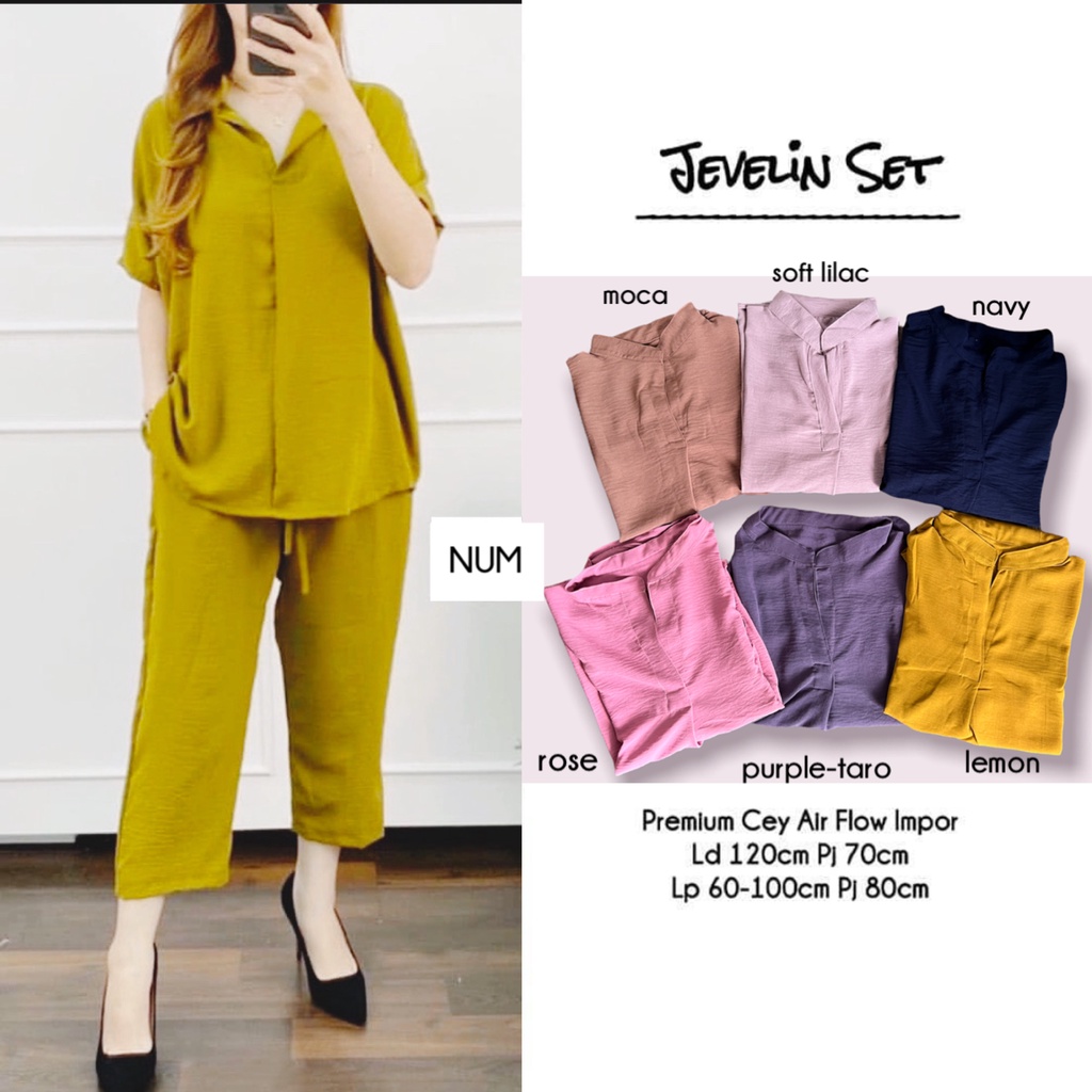 Jual Jevelin set ( top + pant ) | Shopee Indonesia