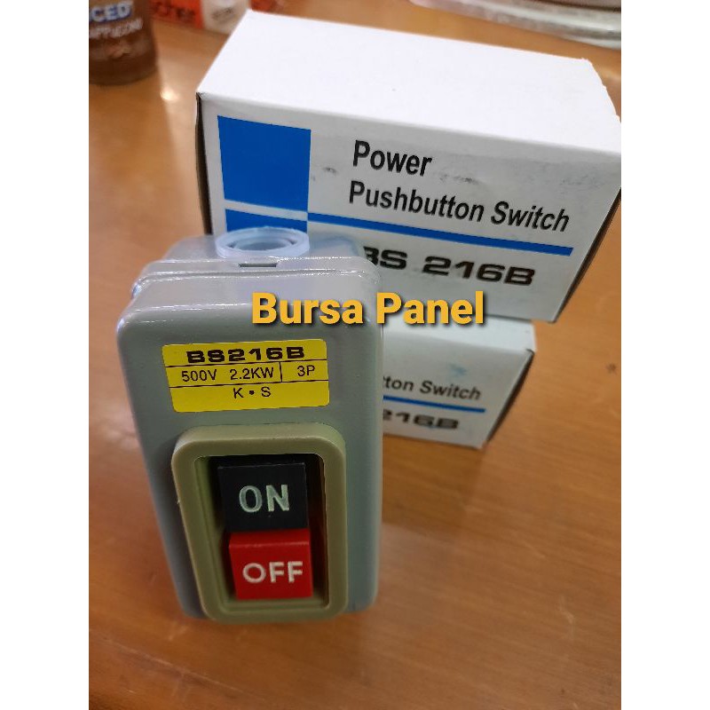 Jual Power Push Button ON-OFF 15A BS216B | Shopee Indonesia