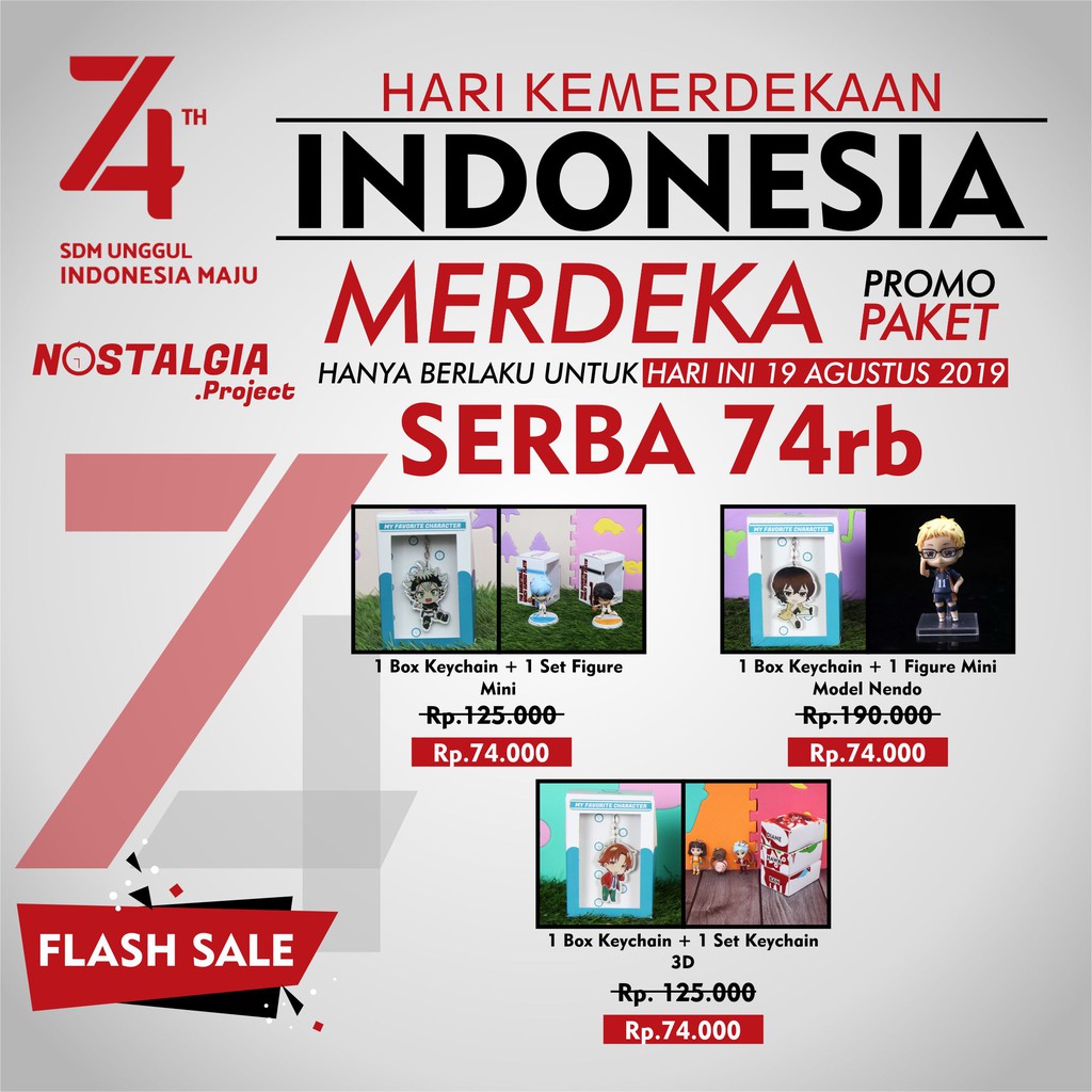 Jual Promo SPESIAL Hari Kemerdekaan Indonesia ke 74th - Set 74rb (Hanya berlaku hari ini 19 ...