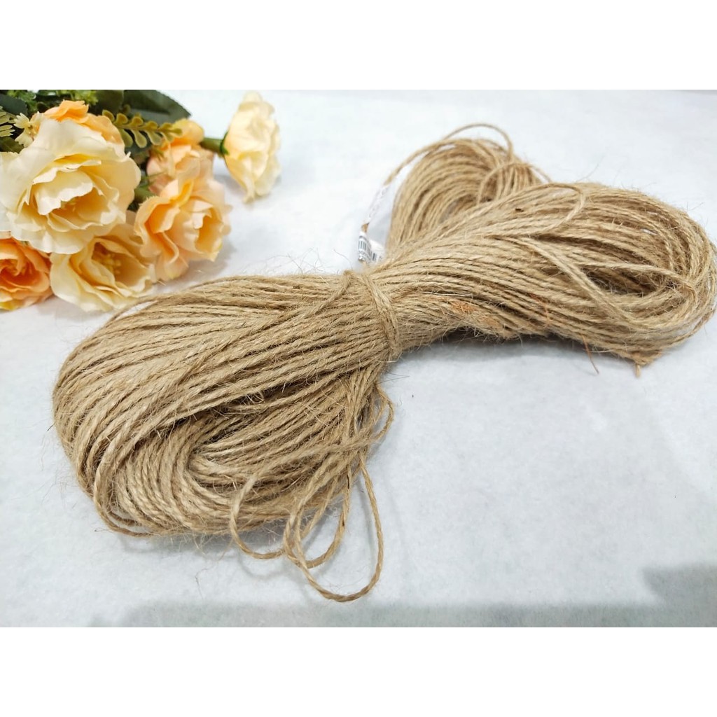 Jual tali tampar kecil/ tali rami / tali goni / hemp rope | Shopee ...