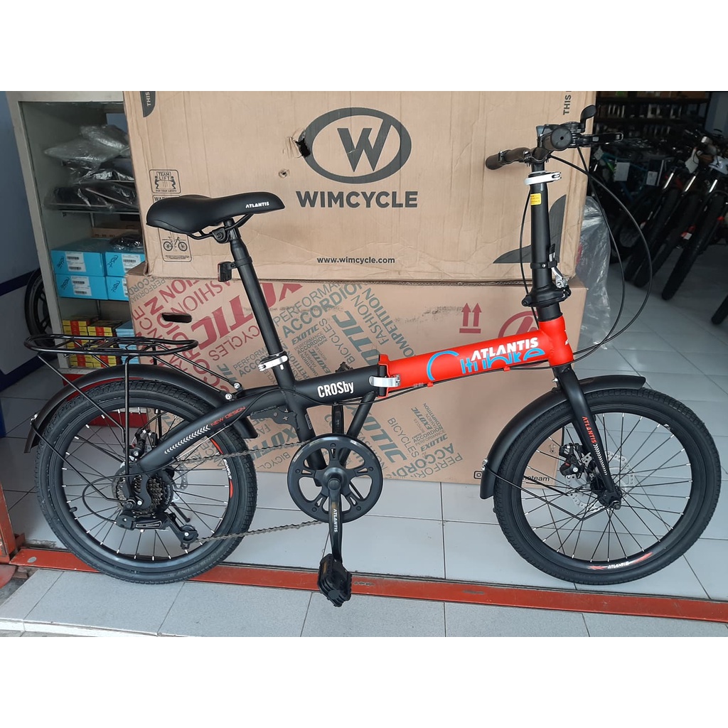 Jual SEPEDA LIPAT SELI FOLDING BIKE 16"/20" ATLANTIS CROSBY DISCBRAKE 7 ...