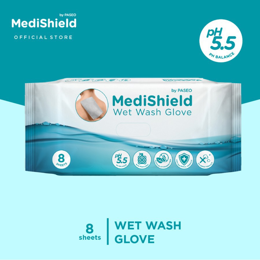 Jual PASEO Medishield Wet Wash Glove Tissue Basah Antiseptik Tissue ...