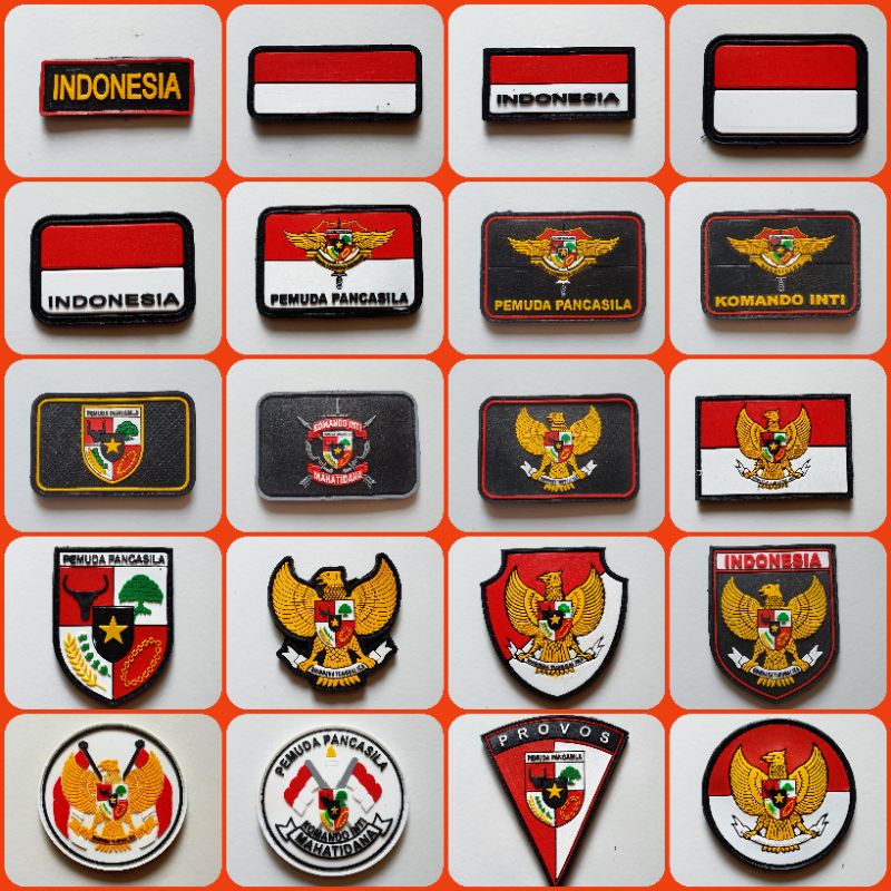Jual patch rubber logo pp - pemuda pancasila - komando inti - tempelan ...