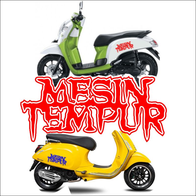 Jual Stiker Cutting Band Metal Mesin Tempur Scoopy 2018 2021 Vespa Genio | Shopee Indonesia