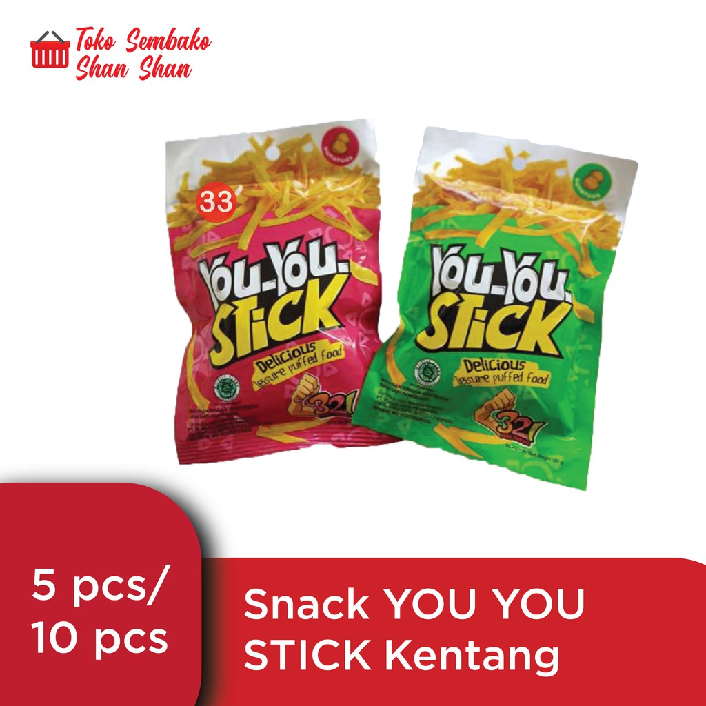 Jual CIKI YOU YOU STICK/ CIKI KENTANG/ CIKI GURIH MERAH HIJAU | Shopee ...