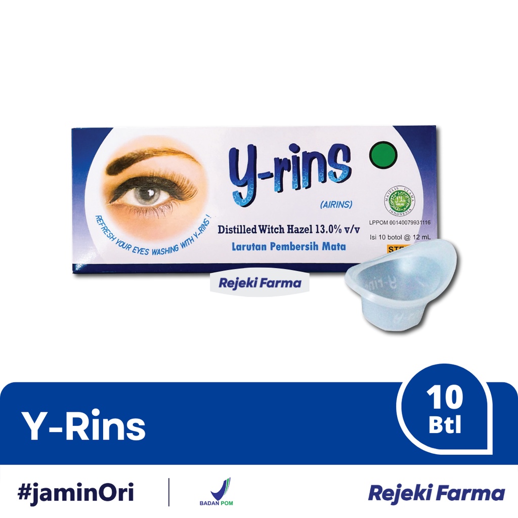 Jual Y Rins liquid pembersih eye Rins 12 ML 1 Box isi 10 botol yrins ...