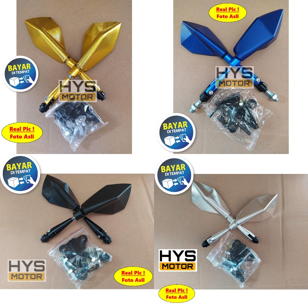 Jual [COD] Kaca Sepion Motor Variasi T0mok Lipat V2 Rizoma Spion ...