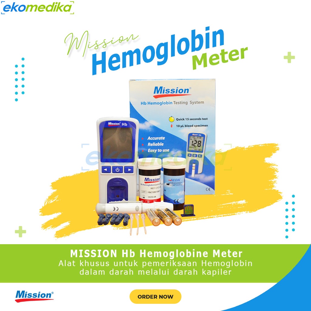 Jual MISSION ULTRA HB - Alat Test Cek Hemoglobin HB Hemoglobine Mission ...