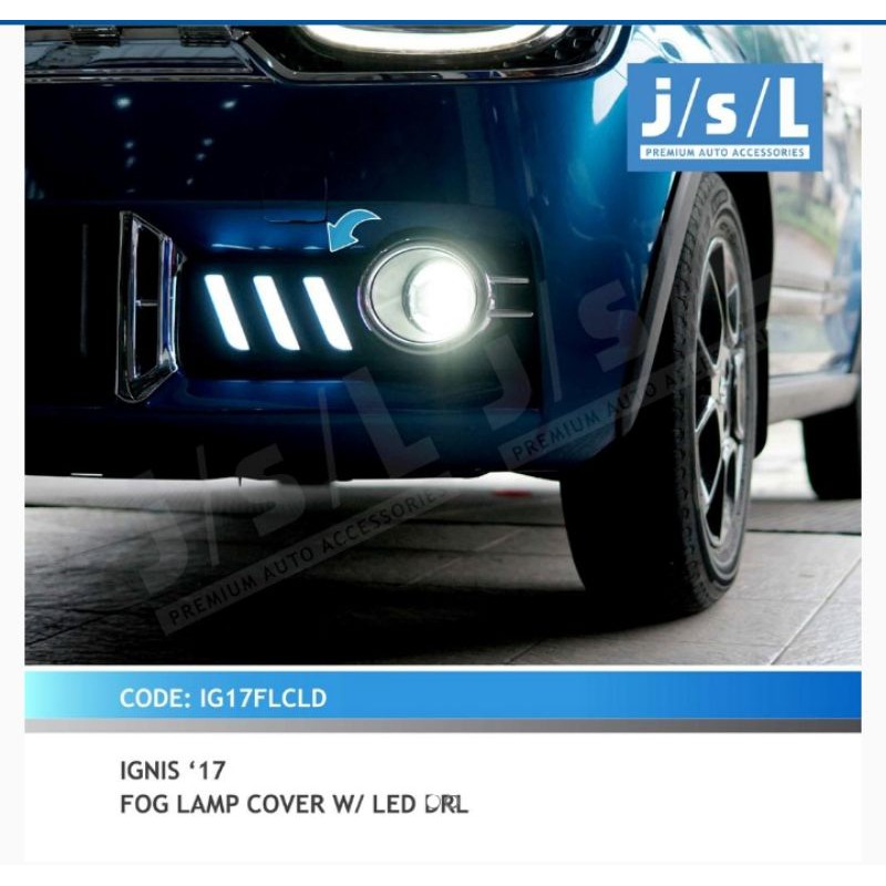 Jual Suzuki Ignis fog lamp cover with LED DRL day time running light ...