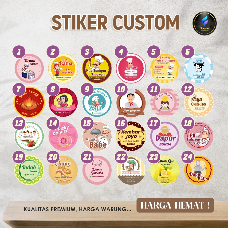 Jual Stiker Label Produk Cetak Stiker Logo Olshop Custom Free Design ...