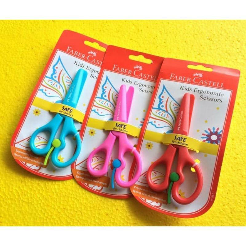 Jual gunting anka ergonomic faber castell/ gunting untuk anak/ gunting ...