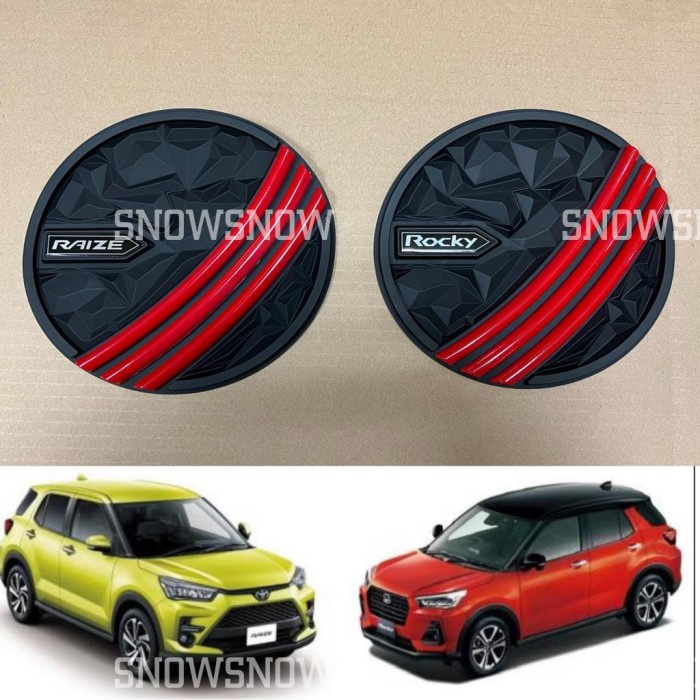 Jual Tank Cover Raize Rocky 2021 2022 2023 Hitam List Merah - RAIZE ...