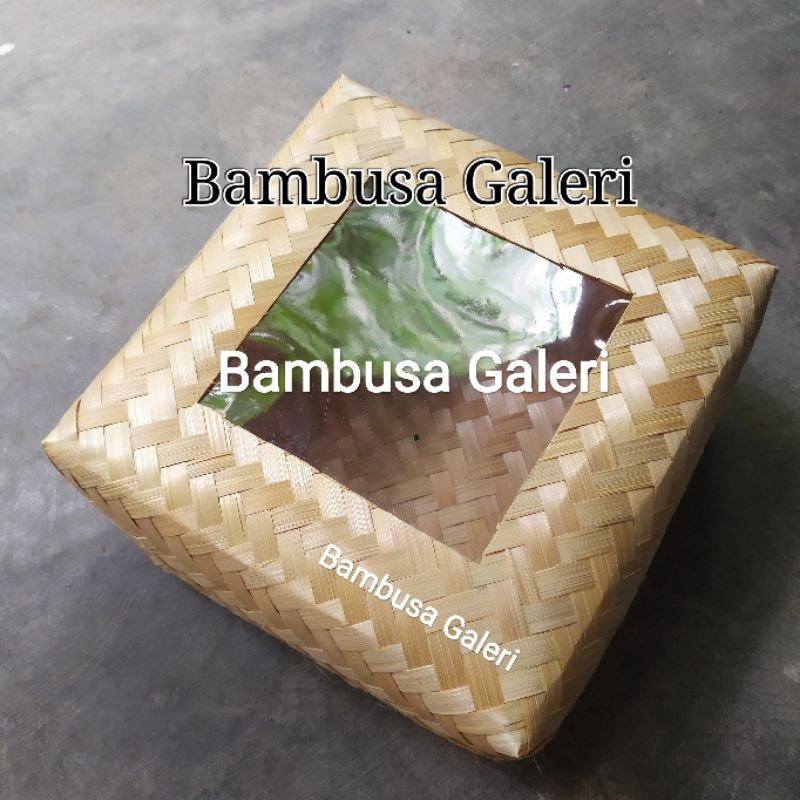 Jual Besek 20x20cm natural besek 20x20 besek nasi kotak besek nasi box ...
