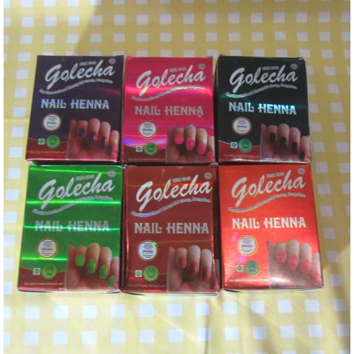 Jual PROMO HENNA GOLECHA NAIL / KUKU TUBE 1PAK | Shopee Indonesia